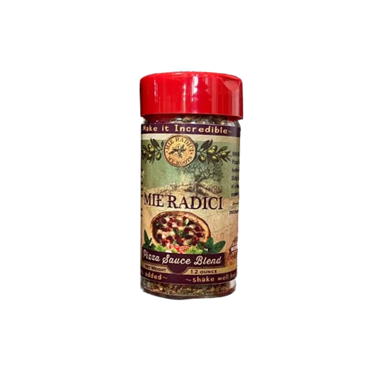 Sicilian Pizza Sauce Blend with shaker top - Mie Radici Inc