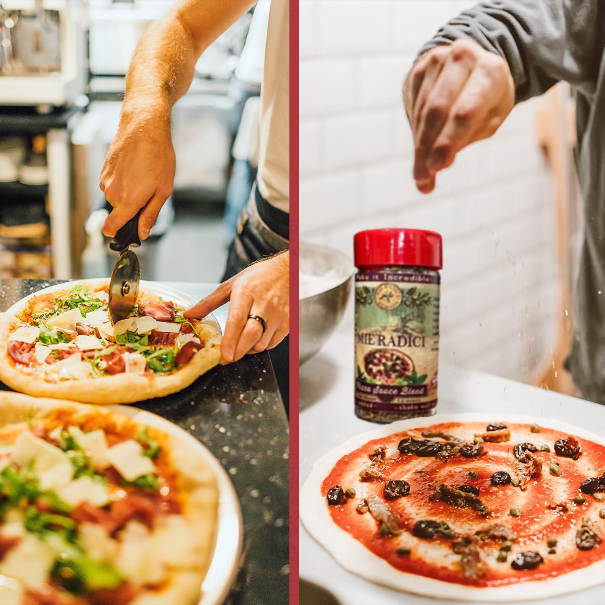 Sicilian Pizza Sauce Blend with shaker top - Mie Radici Inc