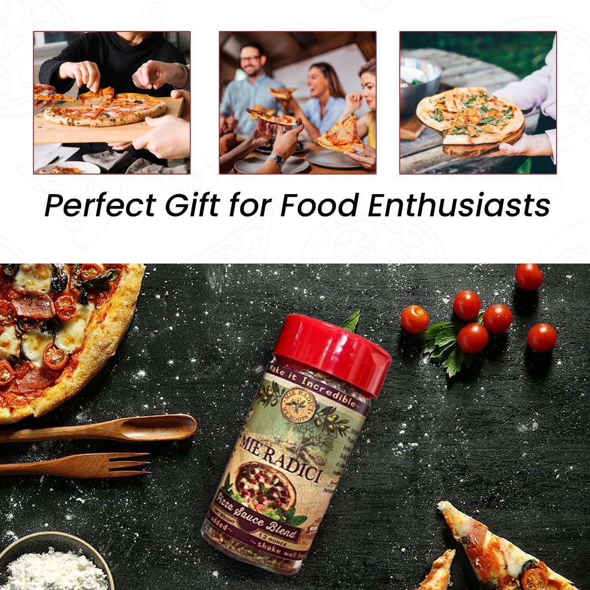 Sicilian Pizza Sauce Blend with shaker top - Mie Radici Inc