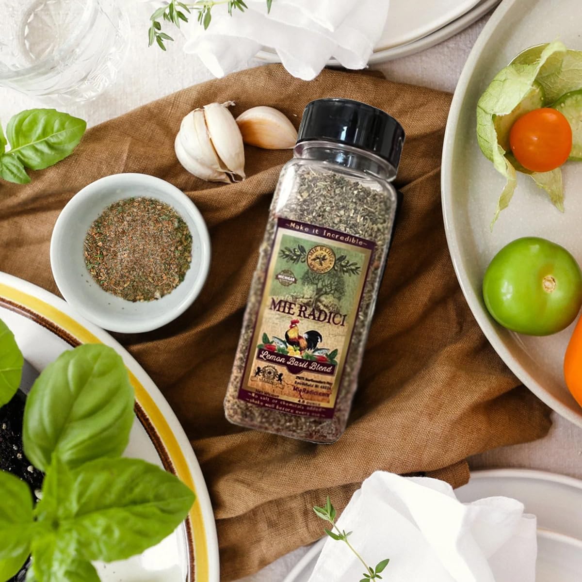 Lemon Basil Blend with shaker top - Mie Radici Inc