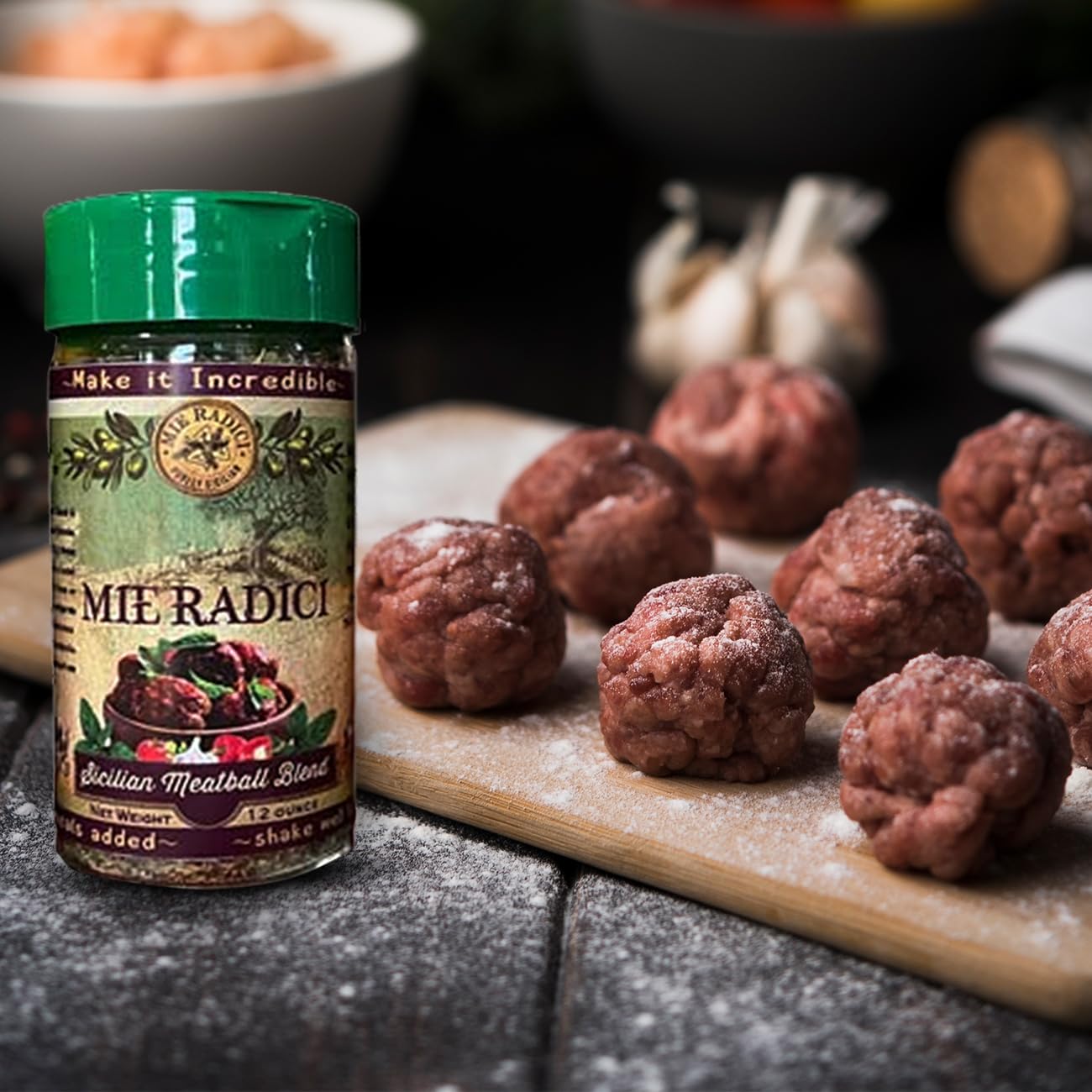 Sicilian Meatball Blend with shaker top - Mie Radici Inc